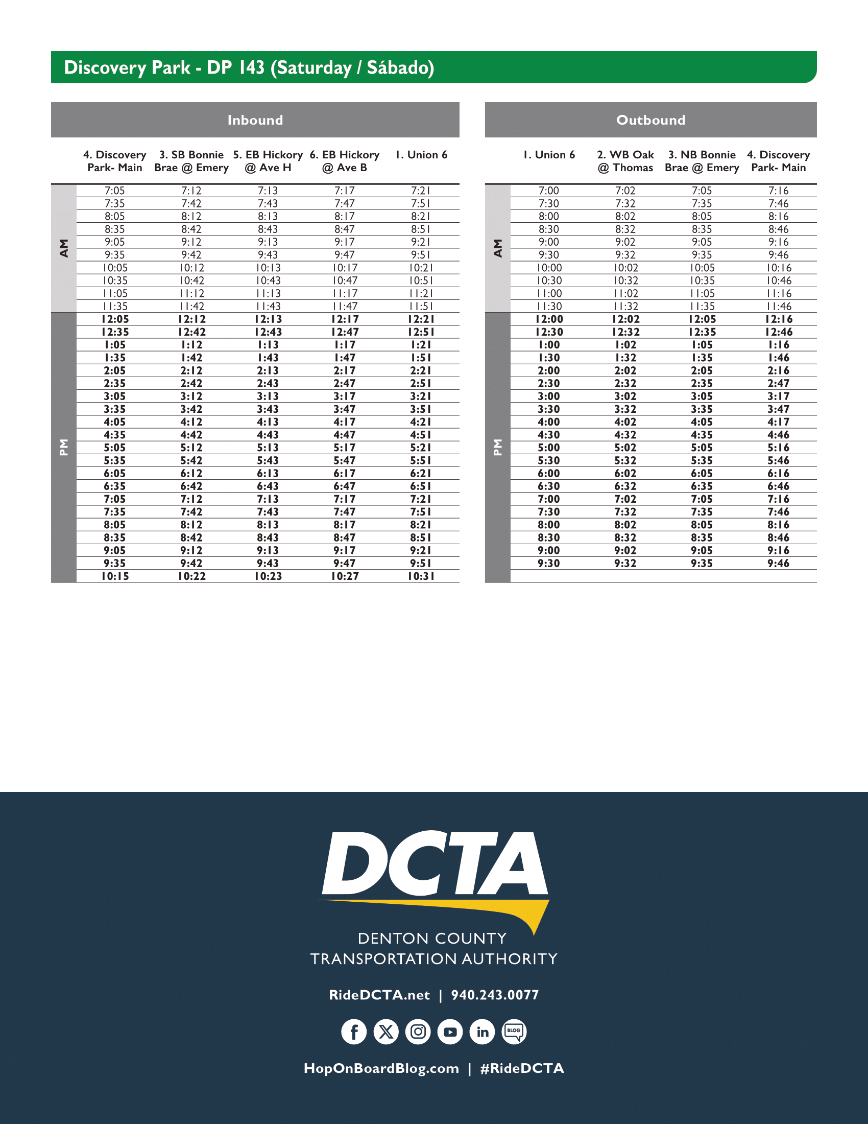 University Routes | DCTA