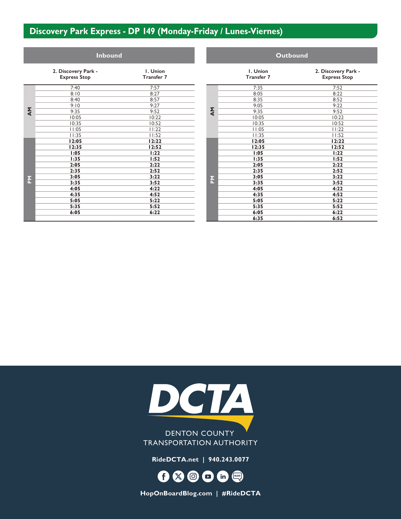University Routes | DCTA