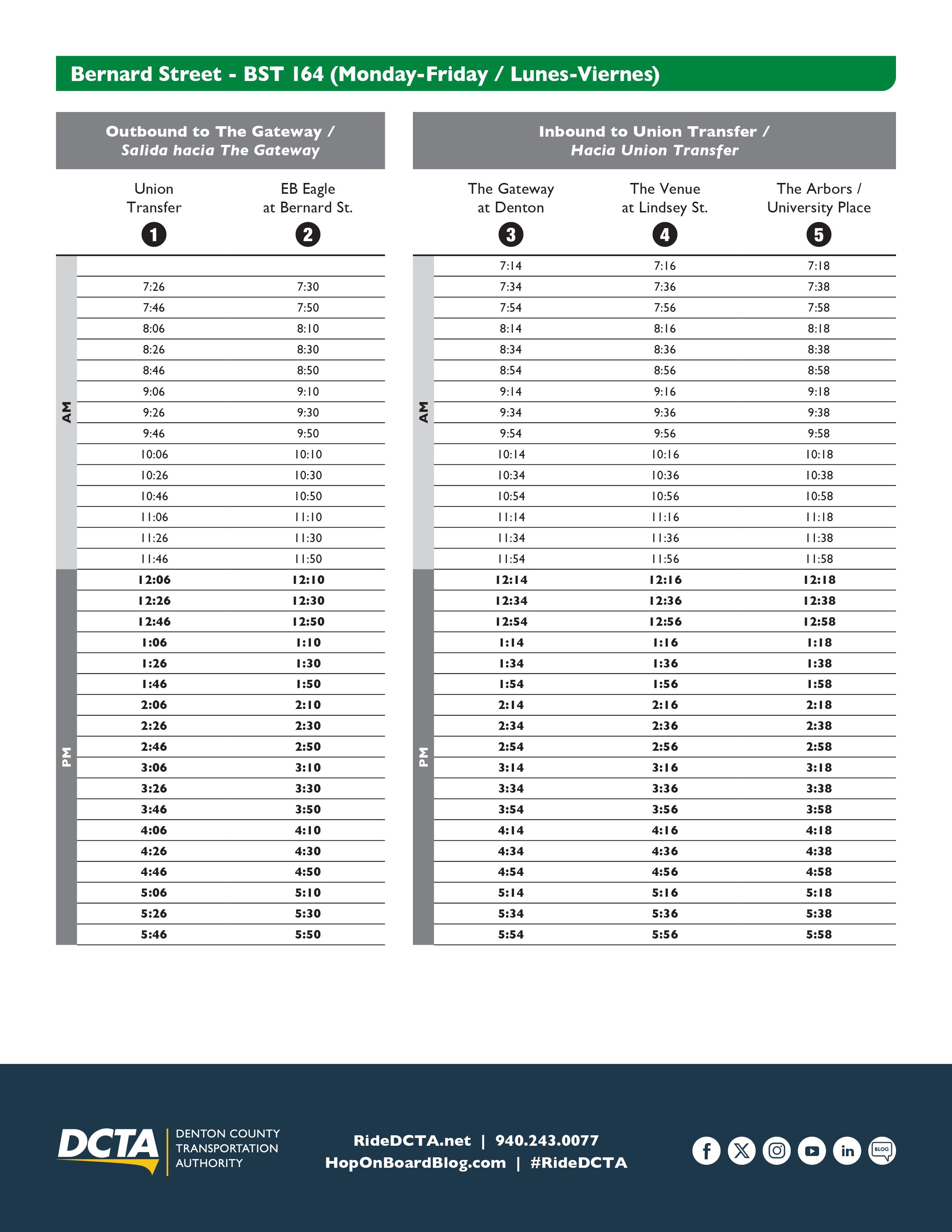University Routes | DCTA