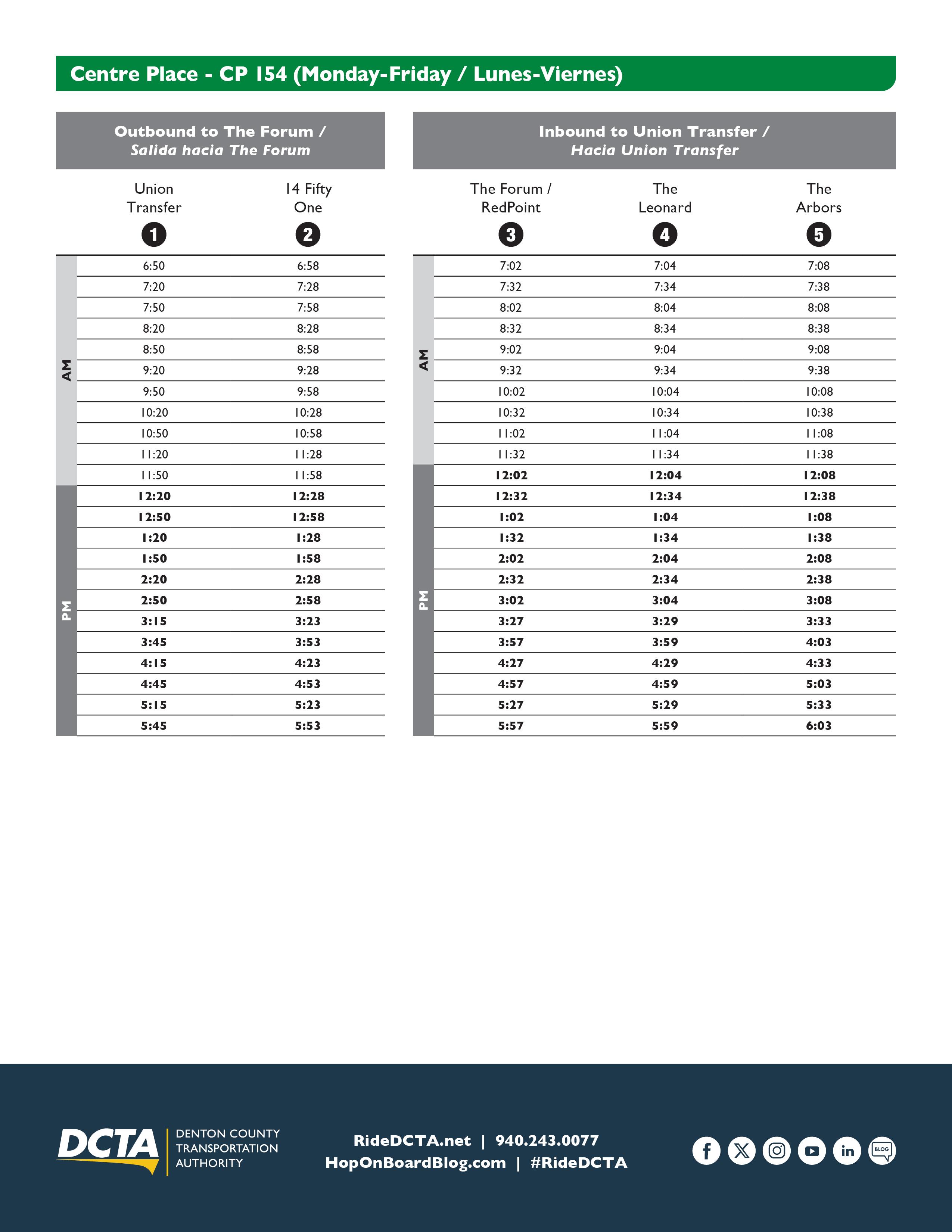 University Routes | DCTA